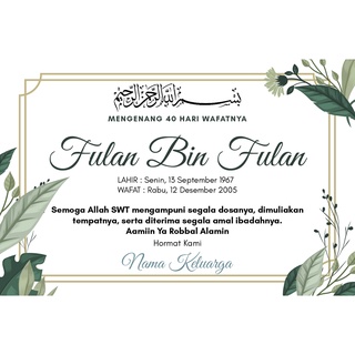 Jual Stiker tahlilan kematian/stiker tahlil/40hari/satu tahunan Isi 60 ...