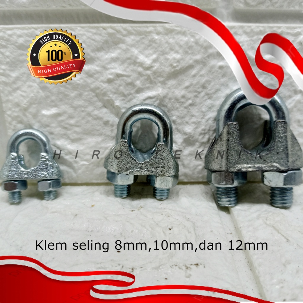 Jual Klem seling 8mm,10mm dan 12mm / Wire rope clip / Klem kabel baja ...