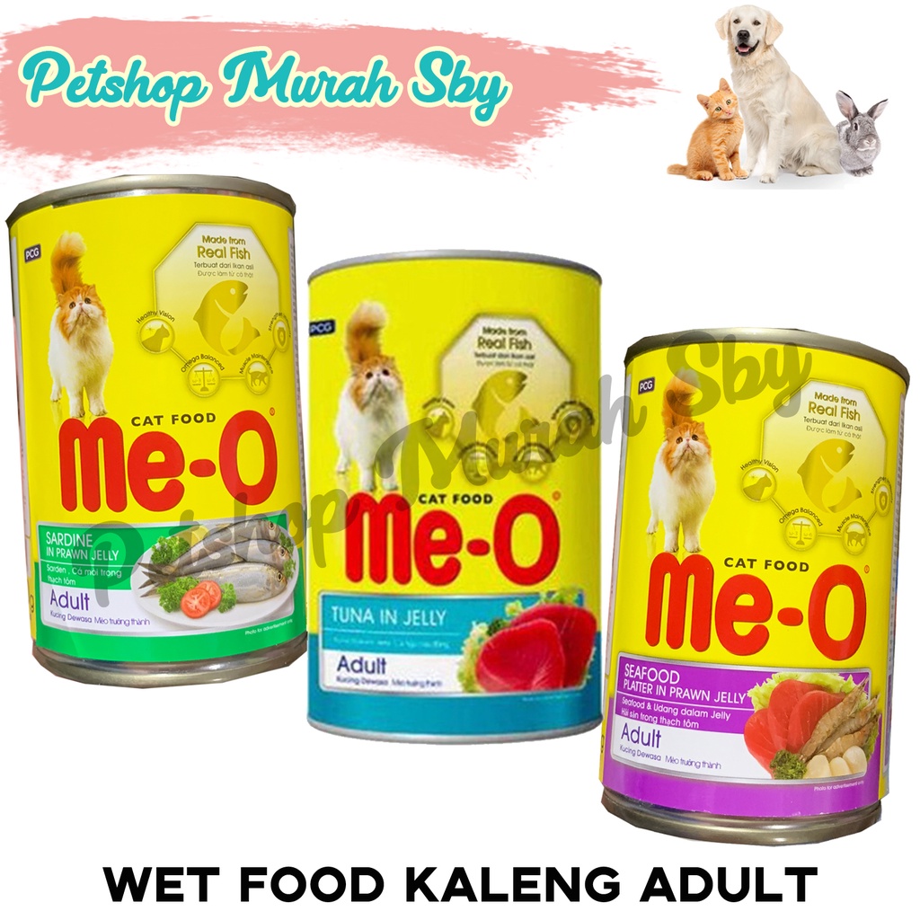 Jual MeO Kaleng Adult Tuna, Seafood and Sardine 400gr - Makanan Basah ...