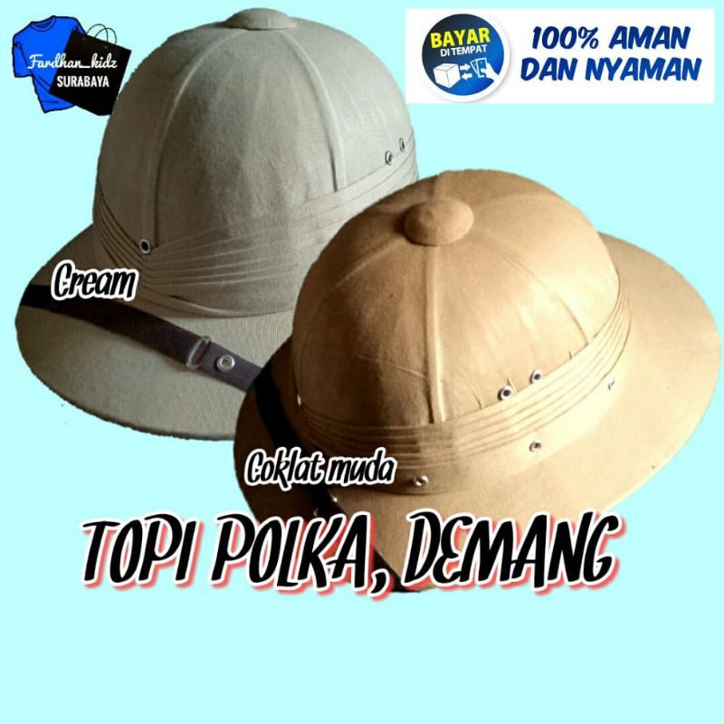 Jual Topi polka demang soekarno cream,putih dan hijau Indonesia|Shopee ...