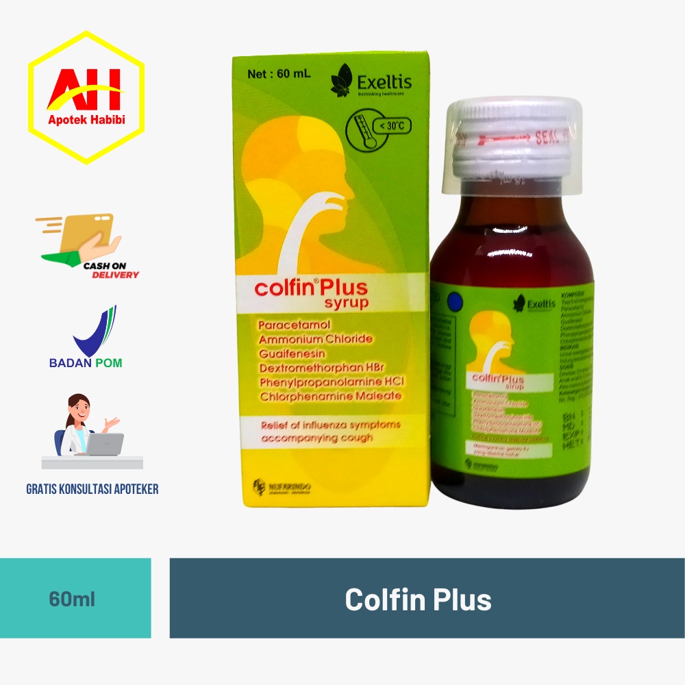 Jual COLFIN COLPIN KOLPIN KOLFIN Plus 60 ML DEMAM MERIANG BATUK ...