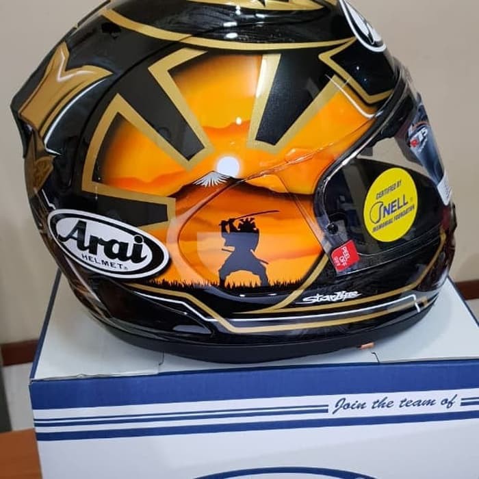 Jual ARAI RX7X PEDROSA SAMURAI SPIRIT GOLD LIMITED PREMIUM HELMET I ...