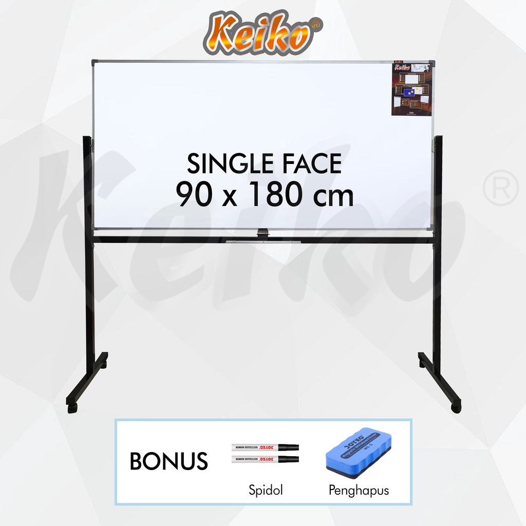 Jual Papan Tulis Whiteboard / White Board Standing Single Face Keiko 90 x 180 cm | Shopee Indonesia