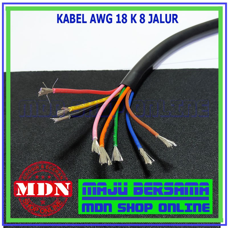 Jual Kabel AWG 18 Kecil 8 Jalur Original | Shopee Indonesia
