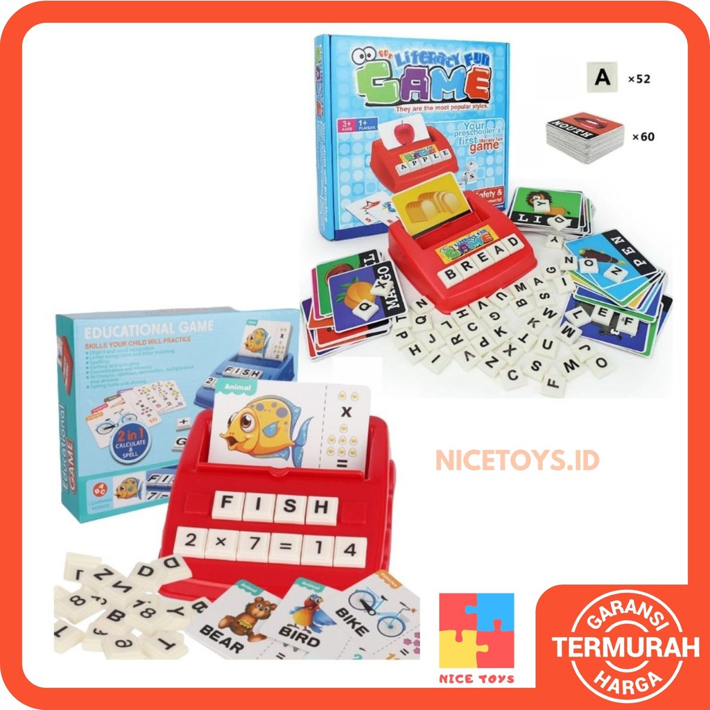 Jual Literacy Fun Game Spelling Game Flashcard Belajar Membaca Mainan ...