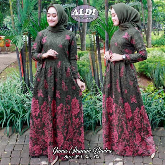Jual Gamis shanum bludru original Aldi | Shopee Indonesia
