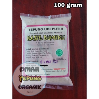 Jual Tepung Ubi Putih Organik kemasan 100 gram/White Yam Flour Organic ...