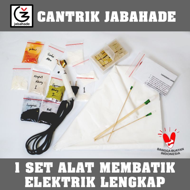Jual PAKET BATIK DIY CANTING ELEKTRIK LISTRIK PEWARNA KAIN LILIN KUAS ...