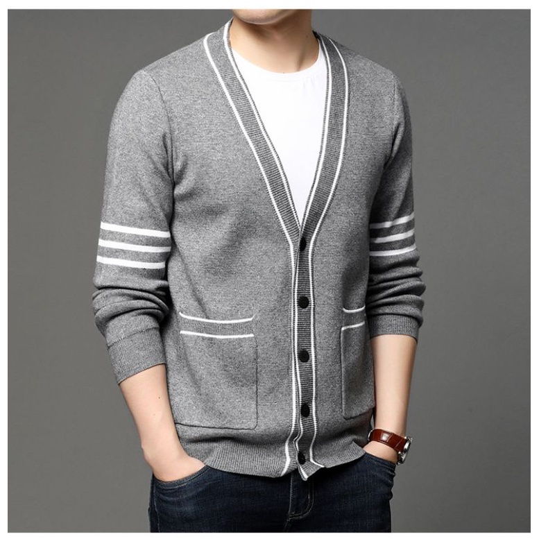 Jual Cardigan Rajut Pria Keren 100% Cotton bisa Custom Warna dan Big ...