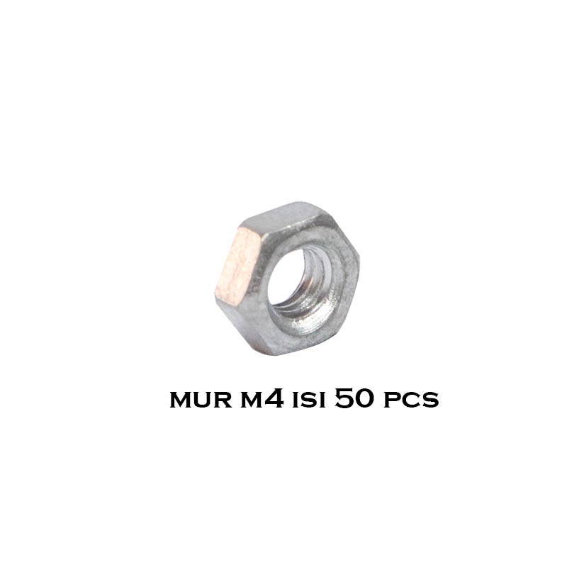 Jual EELIC MUR-GB52 -M4 isi 50 PCS mur 4mm dengan diameter drat dalam 4mm diameter luar 6.8mm ...