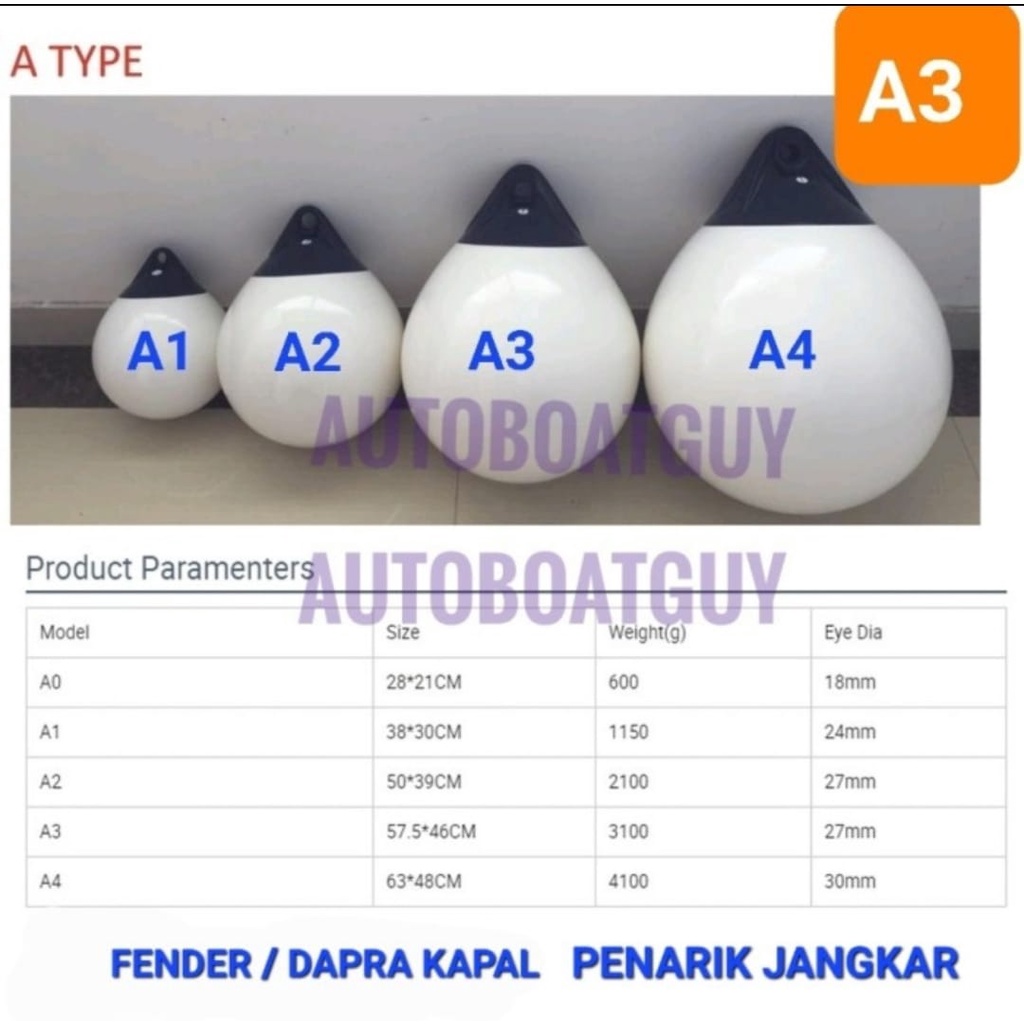 Jual FENDER A3 / Dapra / Bumper Kapal / Perahu Boat Penarik Jangkar ...