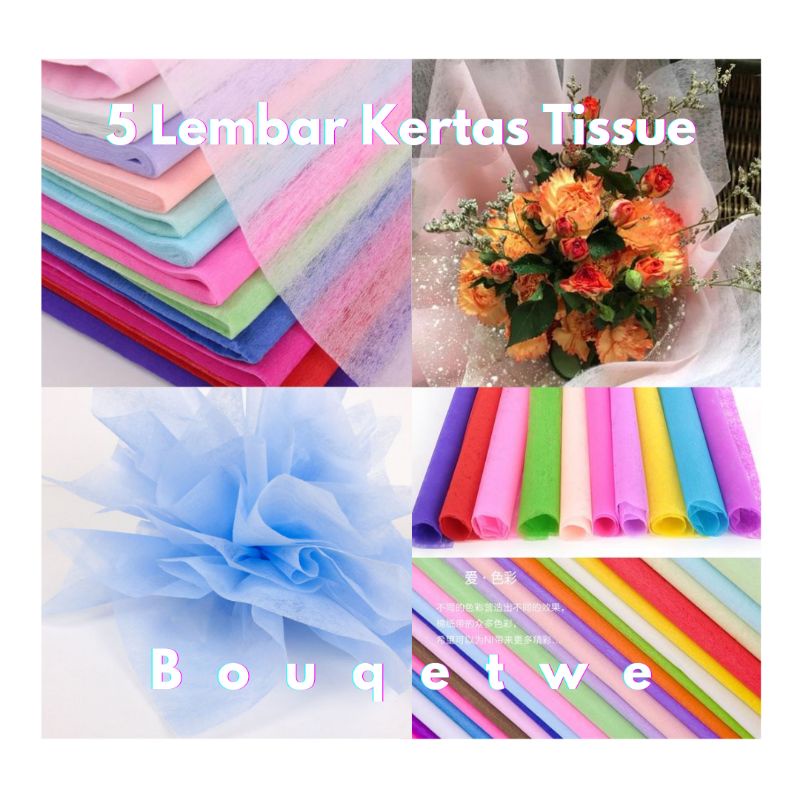 Jual 5 Lembar Kertas Tissue Buket Cotton Paper | Shopee Indonesia