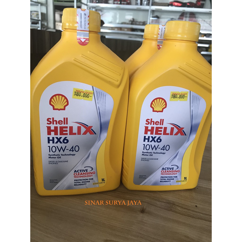 Jual Shell Helix HX6 10-40W 1L Oli Mesin | Shopee Indonesia