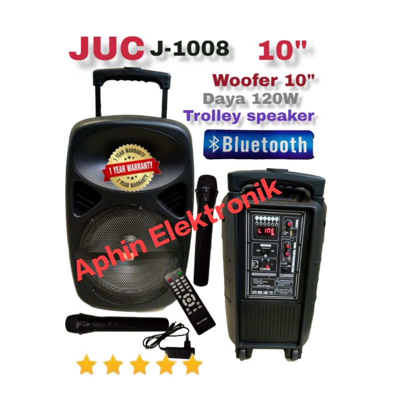 Jual Speaker aktif JUC 10 inch J-1008 Speaker bluetooth Speaker Portable speaker karaoke ...