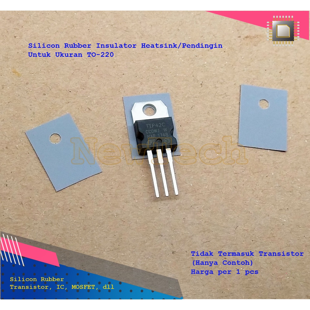 Jual Isolator Silikon Karet Pendingin Silicon Rubber Heatsink TO-220 TO220 TO 220 Tr TIP41 TIP41 ...