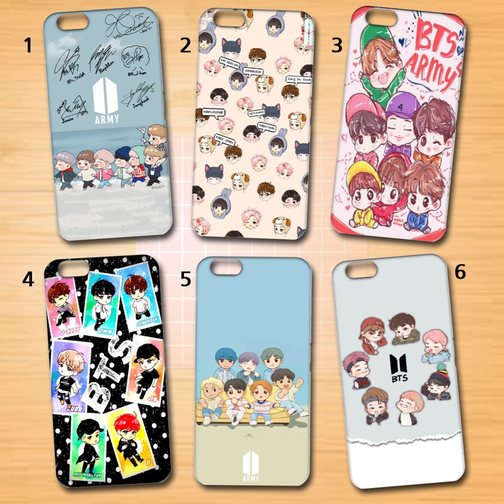 Jual Case BTS Kartun Personil Chibi Casing BTS Custom | Shopee Indonesia