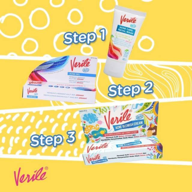 Verile Acne Gel 10 gr, Verile Acne Care Facial Wash 40 ml, Verile Acne ...