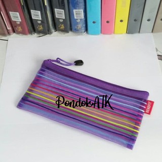 Jual Kotak Pensil Jaring-jaring Warna Map Zipper Jaring A6 | Shopee ...