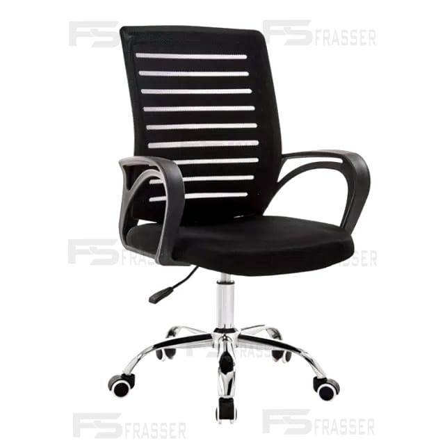 Jual Kursi Kantor Jaring Kursi Staff Kursi Kerja Frasser Hitam Hitam OC ...