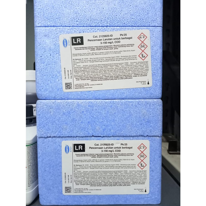 Jual HACH 2125825 COD Reagent LR Digestion Vials 3-150 ppm pk/25 ...