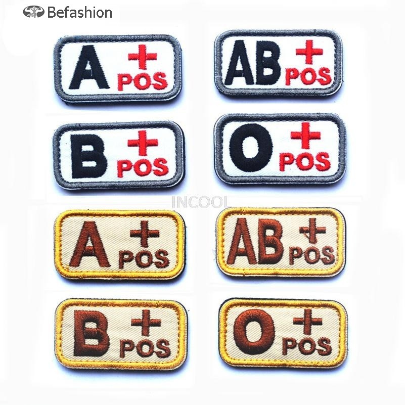 Blood Type Patches A+/A-/B+/B-/0+/0-/AB-/AB Medical Blood Type ...