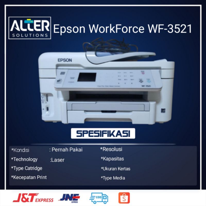 Jual Epson WorkForce WF-3521 Bekas Normal | Shopee Indonesia
