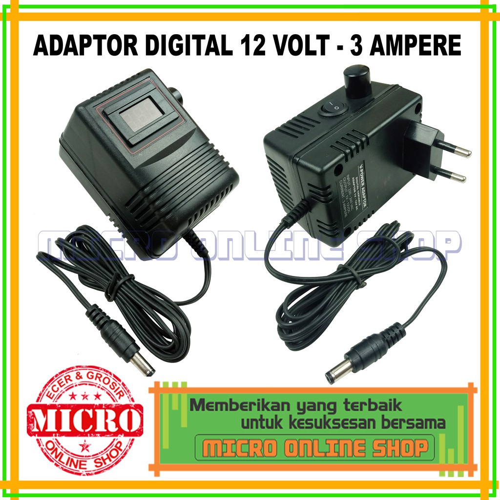 Jual Adaptor Digital Variable Adaptor 12V 3A 12 V Volt 12 Volt 3 A ...