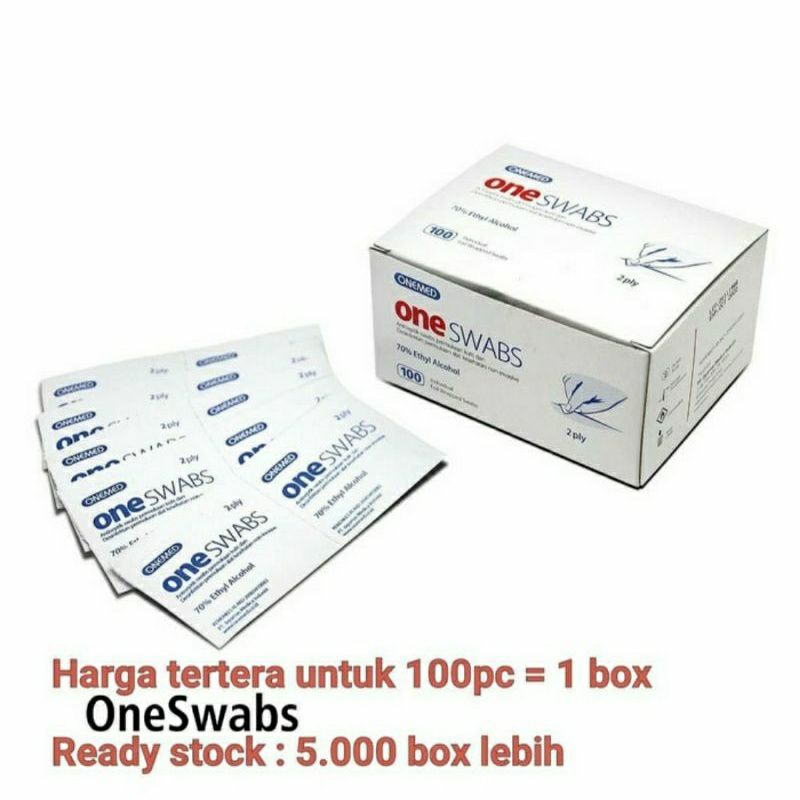 Jual One Swabs, Alkohol swab, alcohol swab, tissue alkohol Onemed ...
