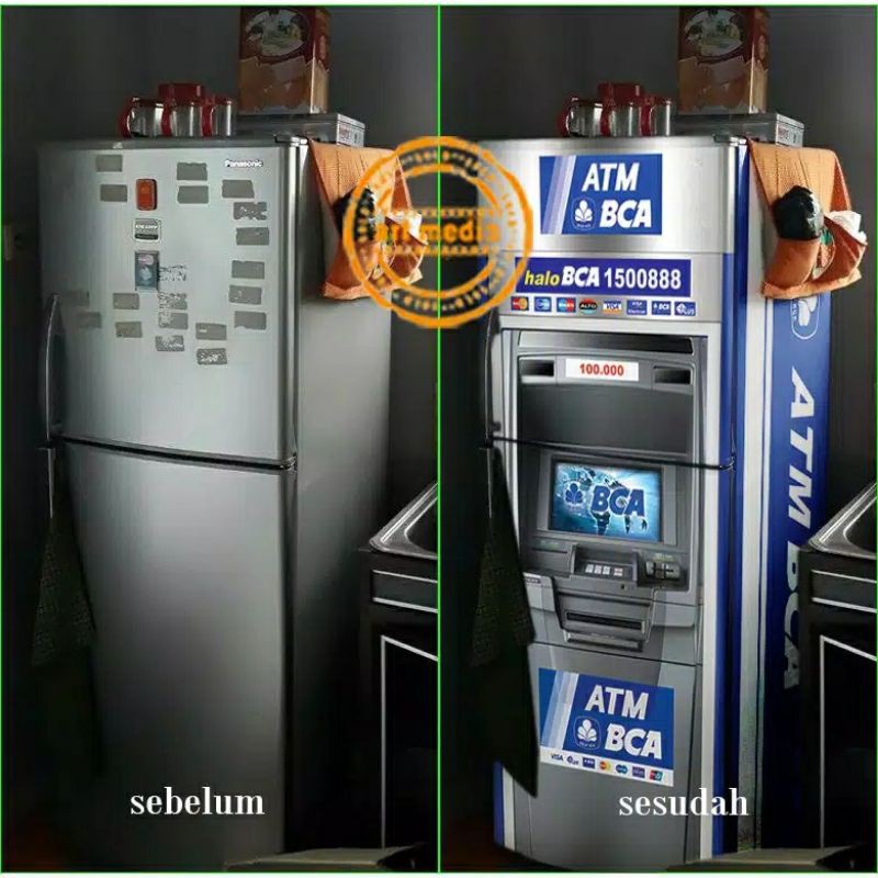 Jual Stiker kulkas 2 pintu Atm | Shopee Indonesia