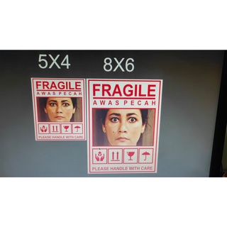 Jual Stiker Fragile Unik | Stiker Fargile Jangan Di Banting | Fragile ...