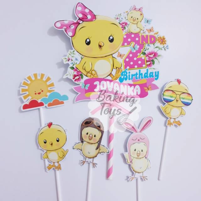Jual Topper Cake Birthday Chicken / Ayam Pingky | Shopee Indonesia