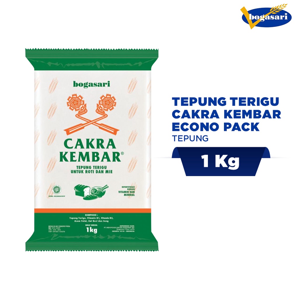 Jual Tepung Terigu Cakra Kembar Econo Pack 1 kg | Shopee Indonesia