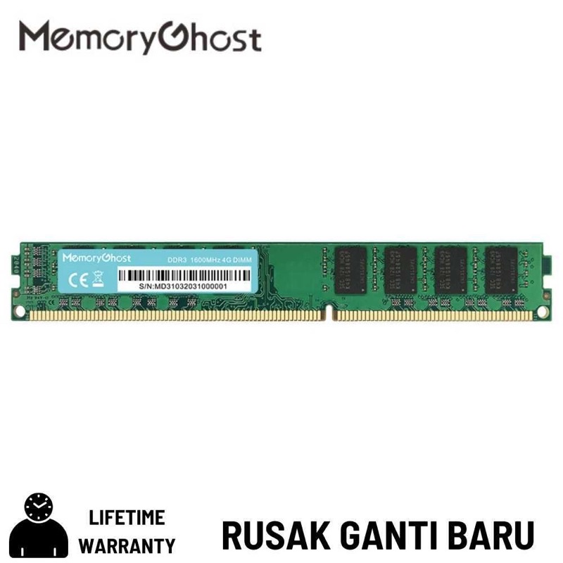 Jual Memory Ghost DDR3 12800 / 1600 MHz , 4 GB , Long DIMM DDR PC ...