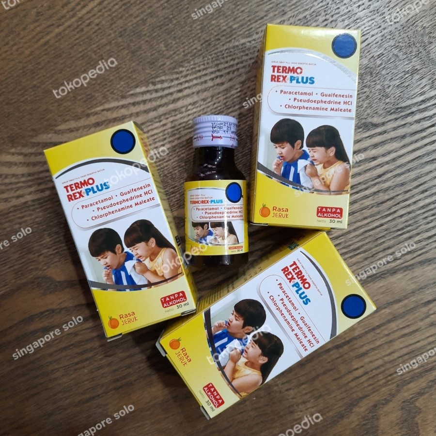 Jual Obat Flu Batuk Pilek Demam Turun Panas Anak TERMOREX PLUS Kuning ...