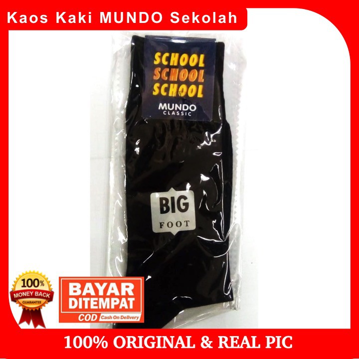 Jual Kaos Kaki MUNDO School Hitam Kantor Kerja Sekolah | Shopee Indonesia
