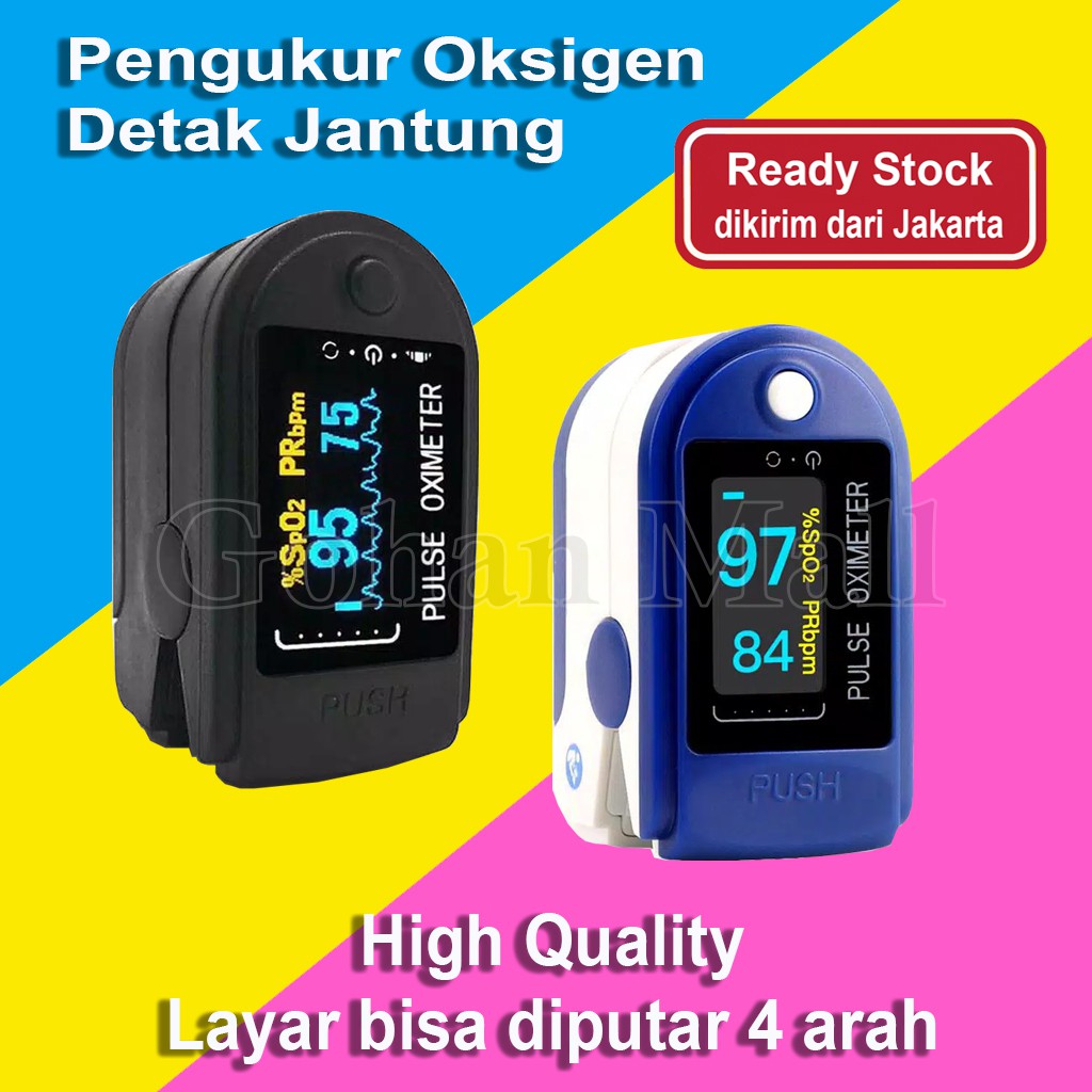 Jual FINGER PULSE OXIMETER OKSIMETER OXYMETER Alat Pengukur Denyut Nadi ...