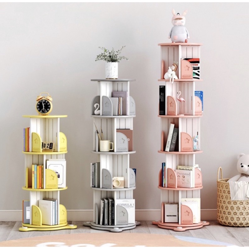 Jual RAK BUKU PUTAR ROTATE 360 derajat ROTATING BOOKSHELF - Rak Buku ...