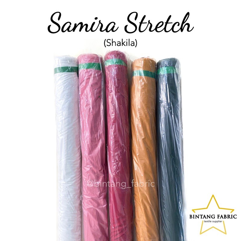 Jual 1 Rol Bahan Kain Shakila Samira Stretch ± 60 Yard Indonesia|Shopee ...