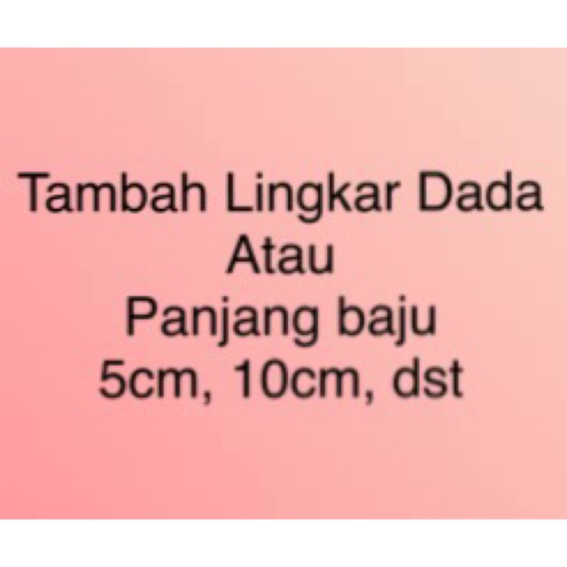 Jual Tambah ukuran lebar dada atau panjang baju Indonesia|Shopee Indonesia