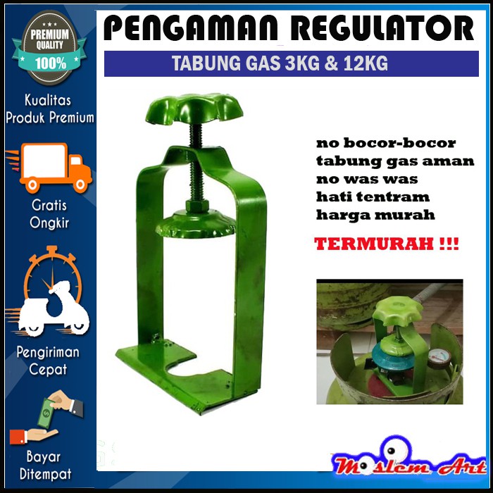 Jual PENGAMAN REGULATOR GAS TABUNG 3KG & 12KG BAHAN PLAT BESI 2MM ...