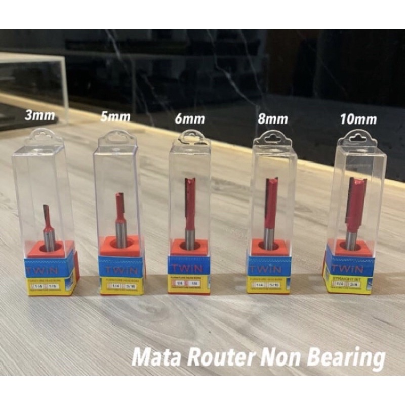 Jual Mata Profil Router Bits Straight BIT Non Bearing 1 MATA Pisau HPL ...