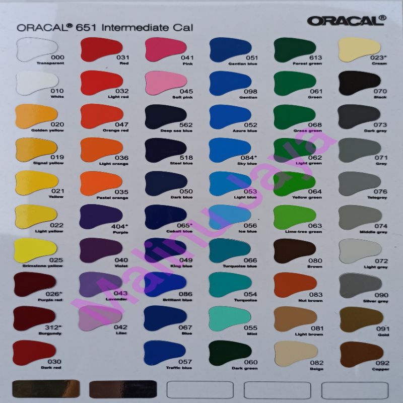 Jual Stiker / Sticker Oracal 651 Intermediate Cal Gloss / Doff 126cm x ...
