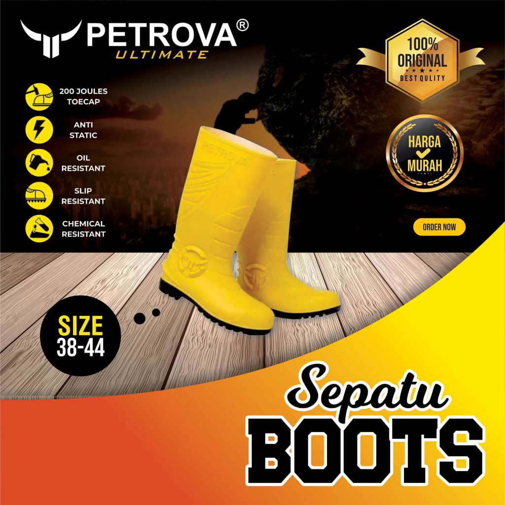Jual Sepatu Safety Booth Petrova | Shopee Indonesia