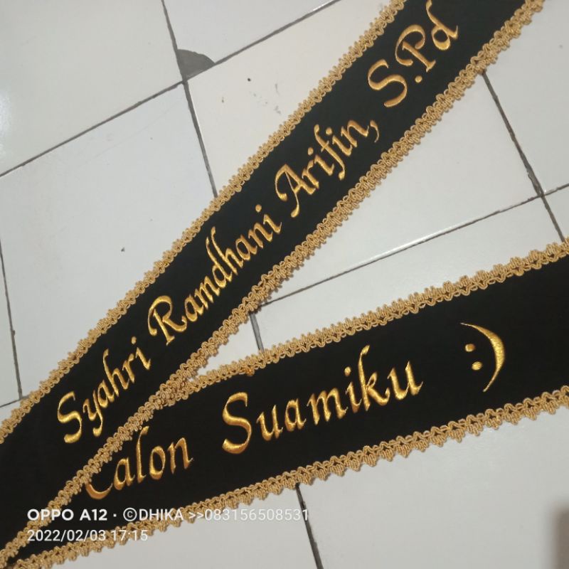 Jual Selempang Wisuda Renda Bordir Depan Belakang ( Bolak - Balik ...