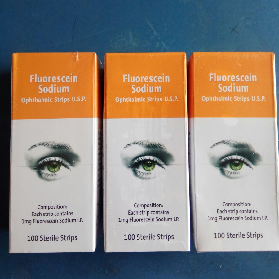 Jual Fluorescein Sodium Ophthalmic Strip - 100 Sterile strips | Shopee ...