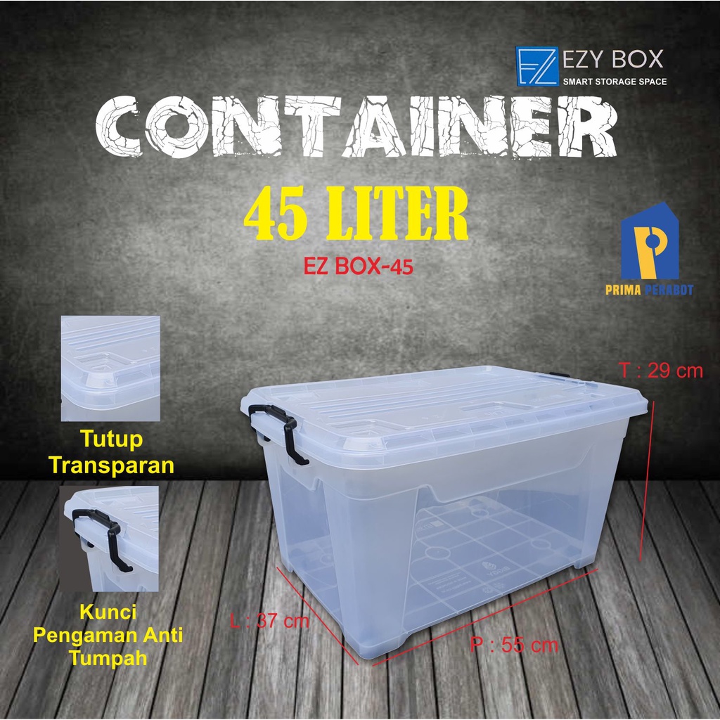 Jual Storage Box Multifungsi Box Container 45 L Transparan | Shopee ...