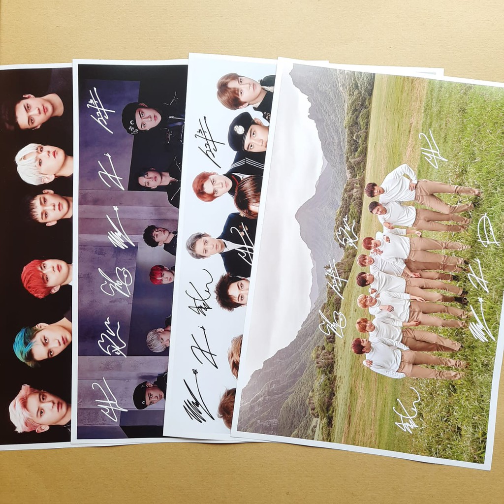 Jual POSTER EXO GRUP DENGAN TANDA TANGAN POSTER KPOP EXO UKURAN A3 ...