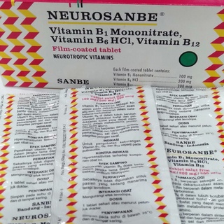 Jual Neurosanbe Tablet Vitamin B (1 Strip @ 10 tablet) | Shopee Indonesia