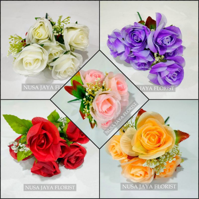 Jual Bunga Mawar Sweet Rose Gabus X6 Dekorasi | Shopee Indonesia