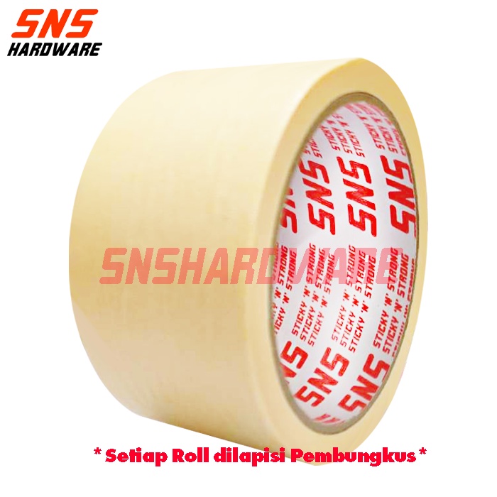 Jual LAKBAN KERTAS / MASKING TAPE 2 inch ( 48 MM x 20 METER ) SNS ...